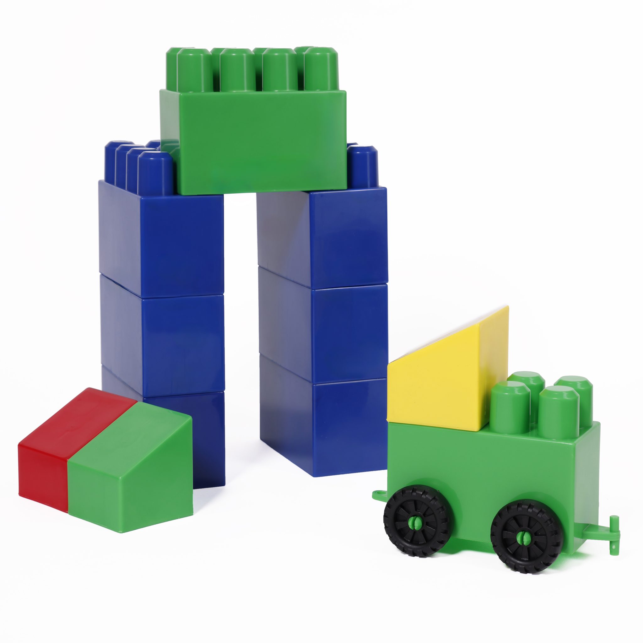 Set of 30 colorful interlocking building blocks - Italveneta Didattica
